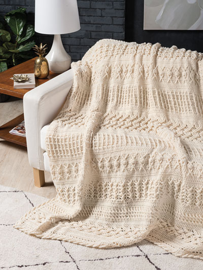 Cable Play Afghan Crochet Pattern - Rawcraft